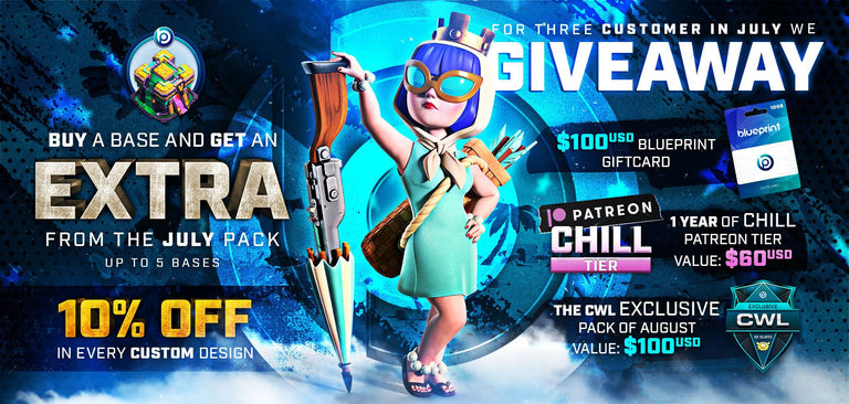 10% OFF 🎁 on all CUSTOM BASES – Blueprint CoC