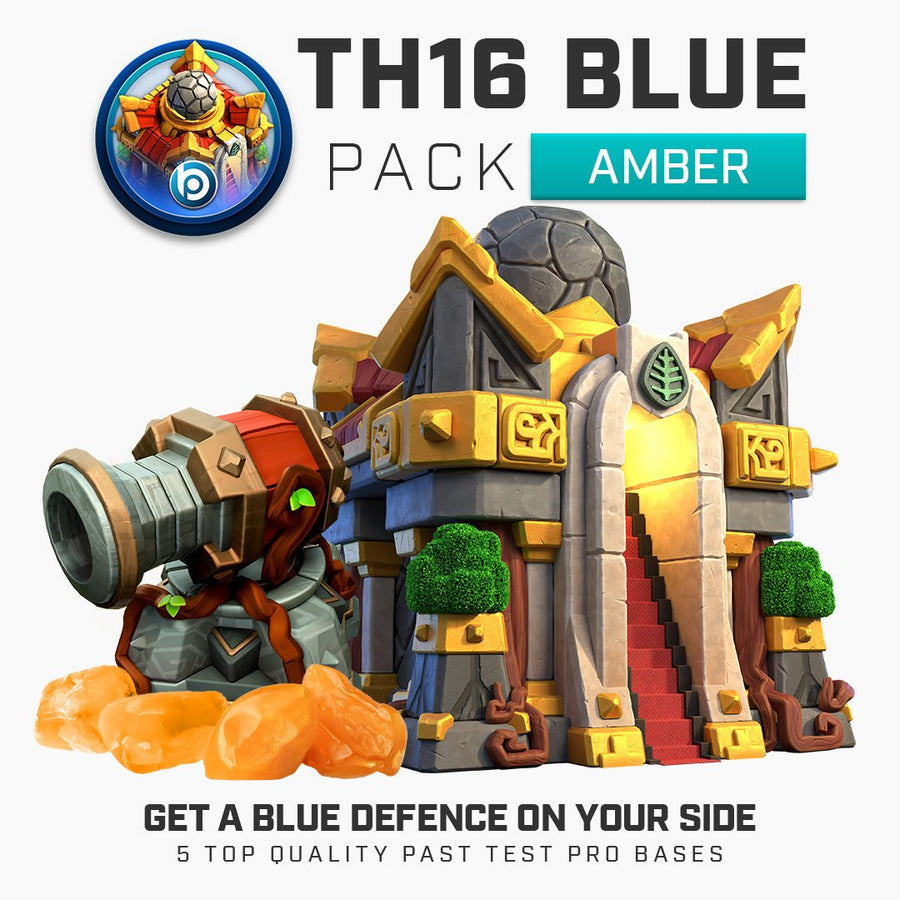 TH16 Pro Base Pack | Blue - Blueprint CoC Base Building