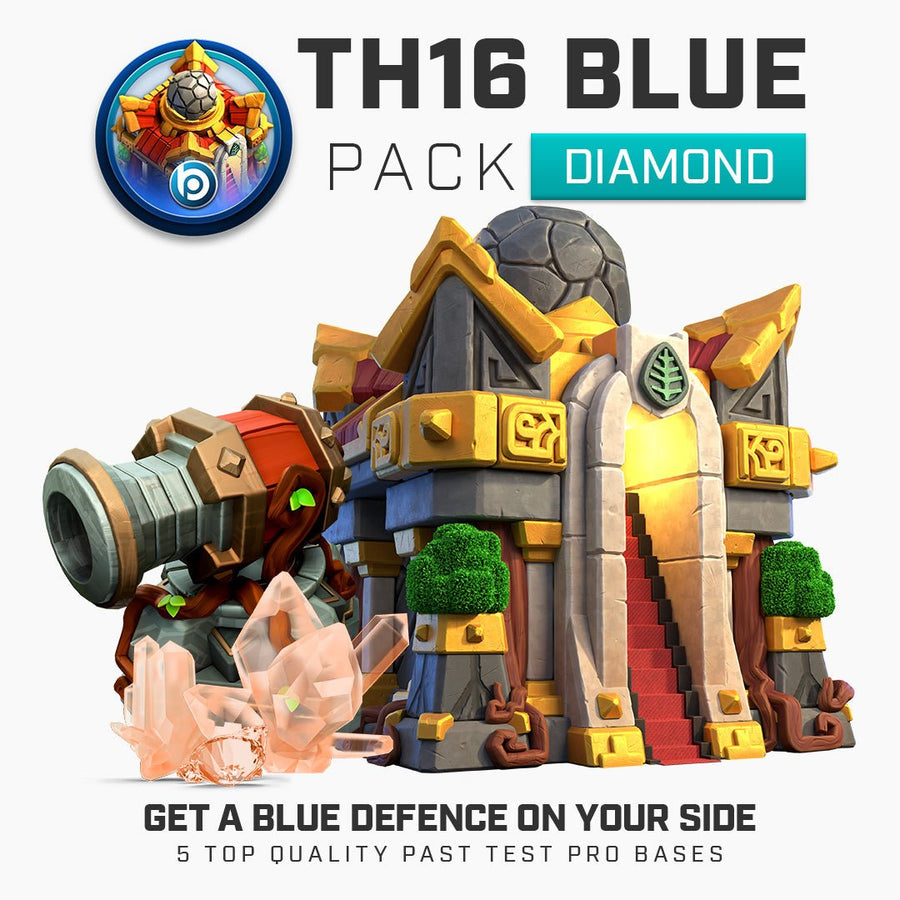 TH16 Pro Base Pack | Blue - Blueprint CoC Base Building